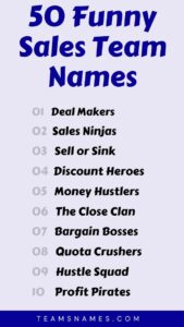 350 Proven Sales Team Names Ideas to Try Now