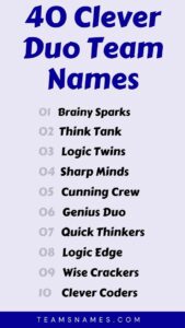 550 Epic Duo Team Names to Make Your Pair Unstoppable
