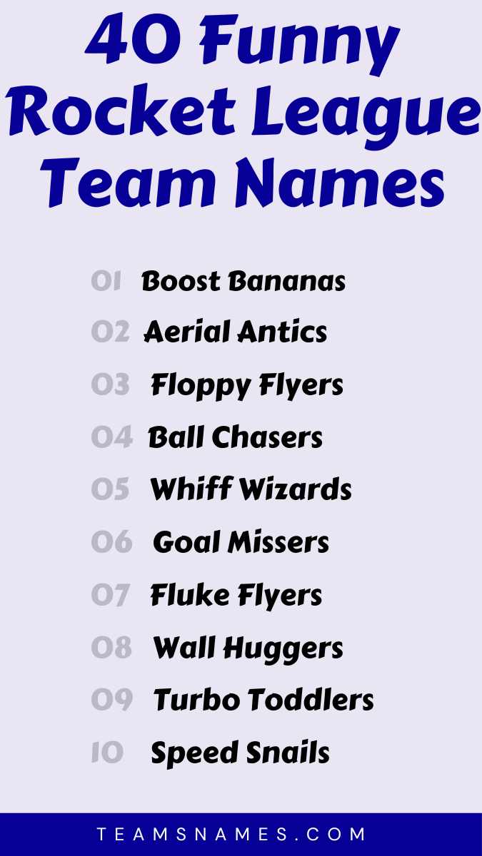 520 Clever Rocket League Team Names to Dominate Arena