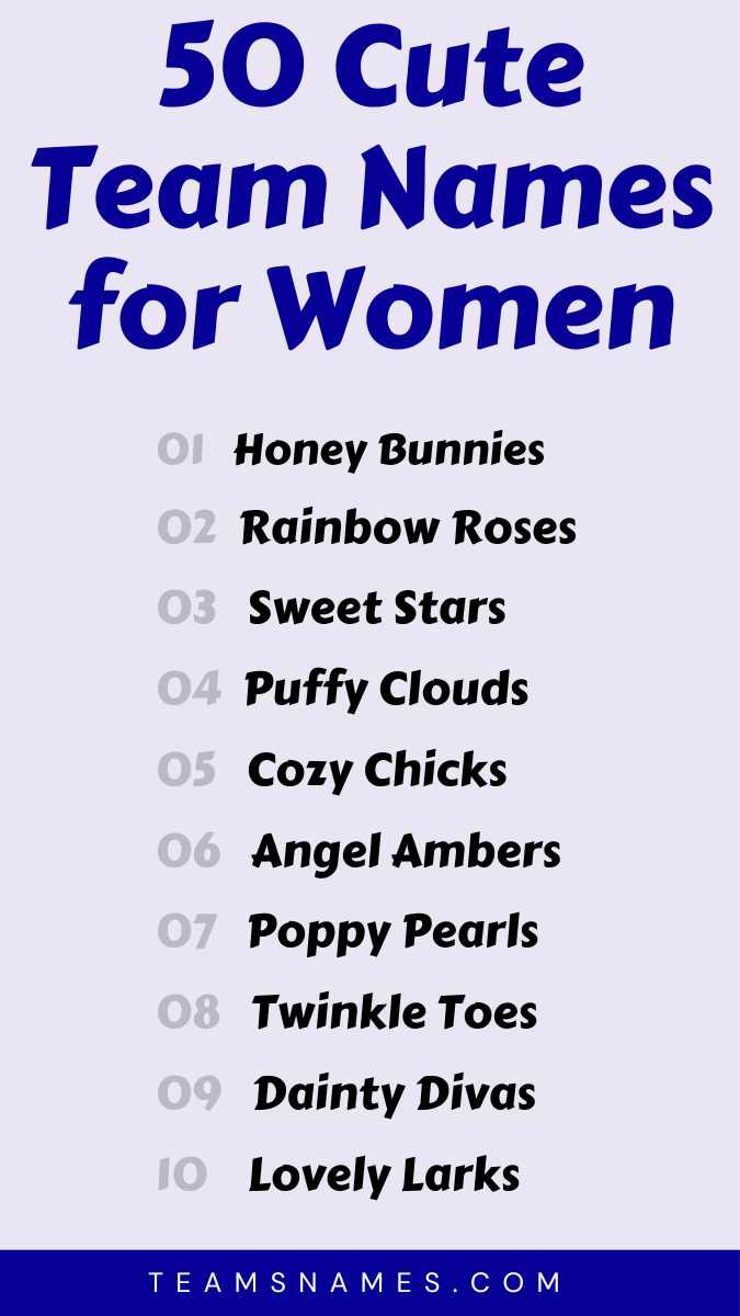 530 Charming Team Names for Women You'll Adore