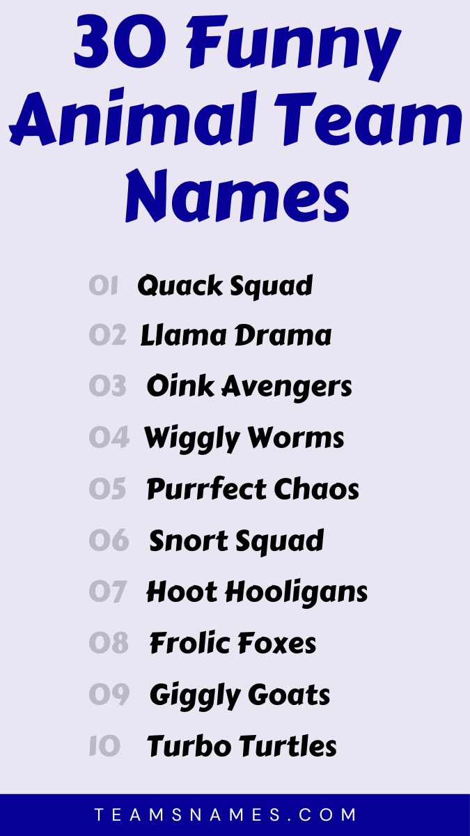 375 Unique Animal Team Names to Lead the Pack